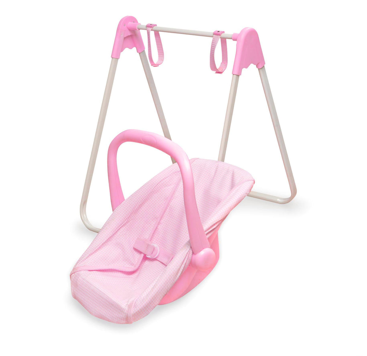 Doll Swing with Portable Carrier Seat - Pink/Gingham – Toy Box City