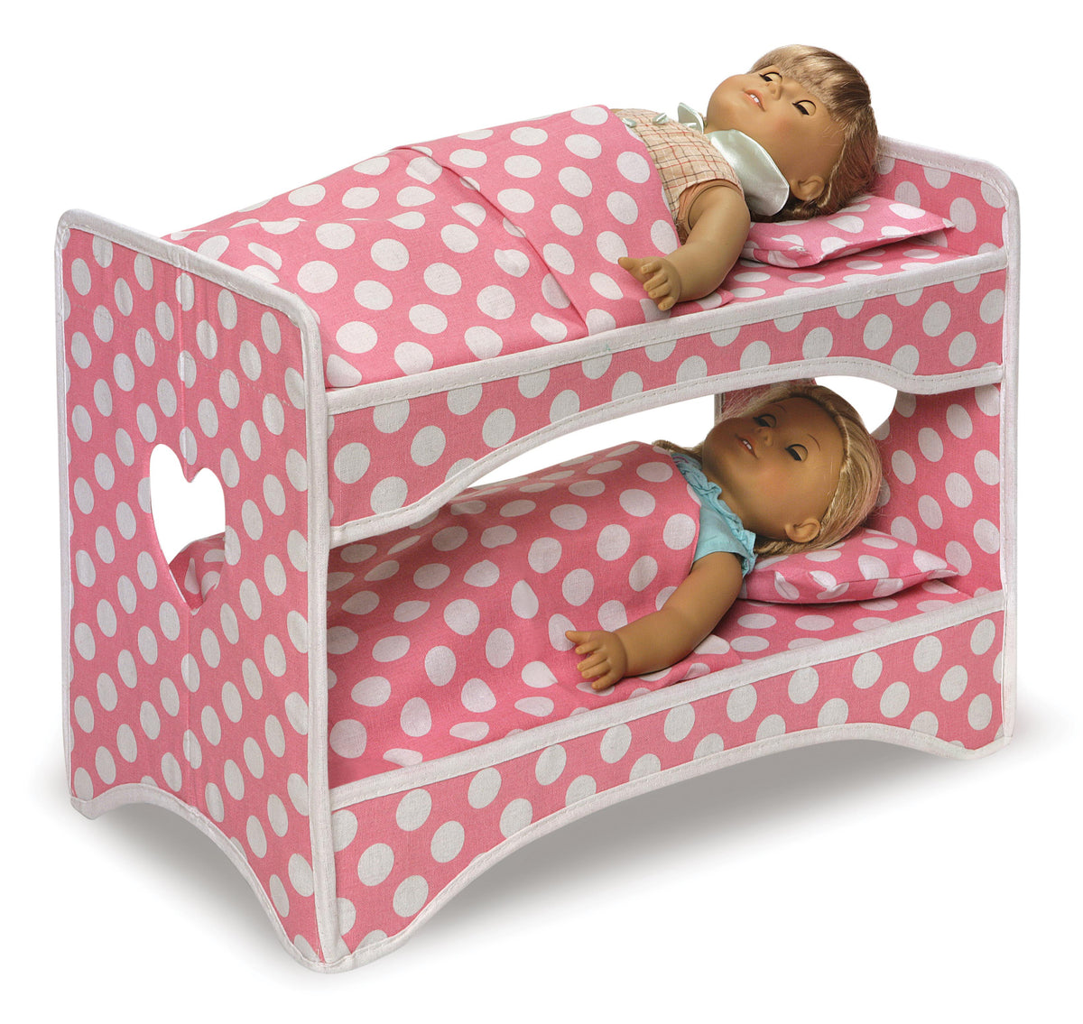 Double Doll Travel Case with Bunk Bed and Bedding - Pink – Toy Box City