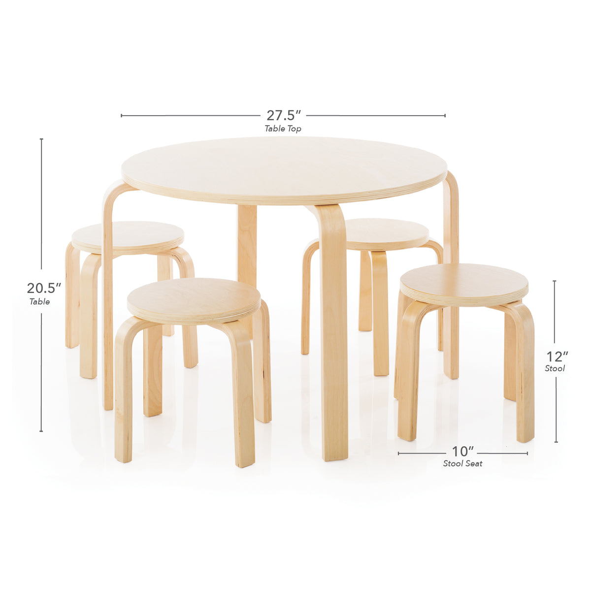 Nordic Toddler Table and Chair Set – Natural – Toy Box City
